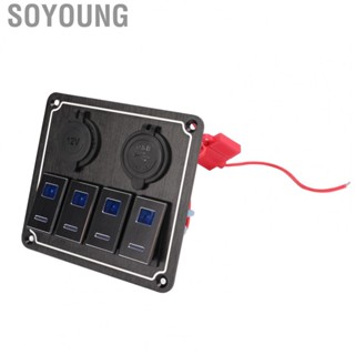 Soyoung 4 Gang Rocker Switch Panel Lights Control Toggle Switch ...
