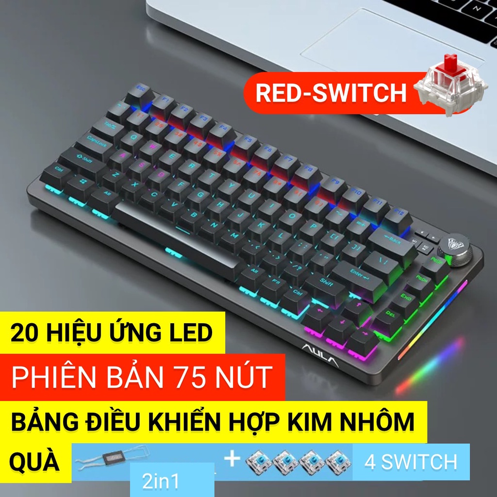 Bàn Phím Cơ Gaming Hotswap Có Dây Nút Vuông Dây Có Thể Tháo Rời 2 Phiên ...