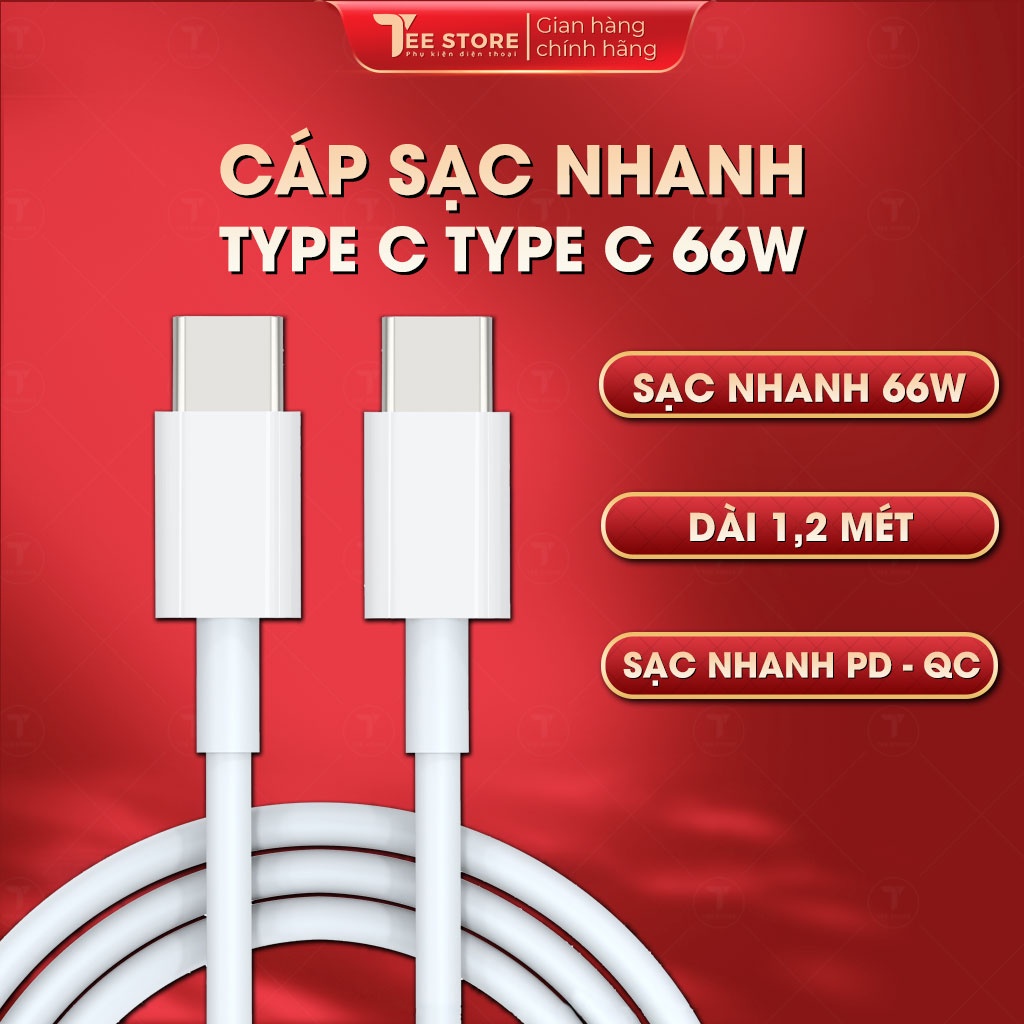 Dây sạc nhanh type C to type C 60W dài 1 mét/2 mét cho điện thoại SamSung/Xiaomi/Oppo - DSCTC60W ...