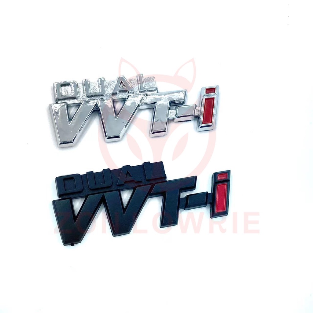 1 x Kim Loại Chrome DUAL VVTI VVT-I Logo Ô Tô Tự Động Phía Sau Biểu ...