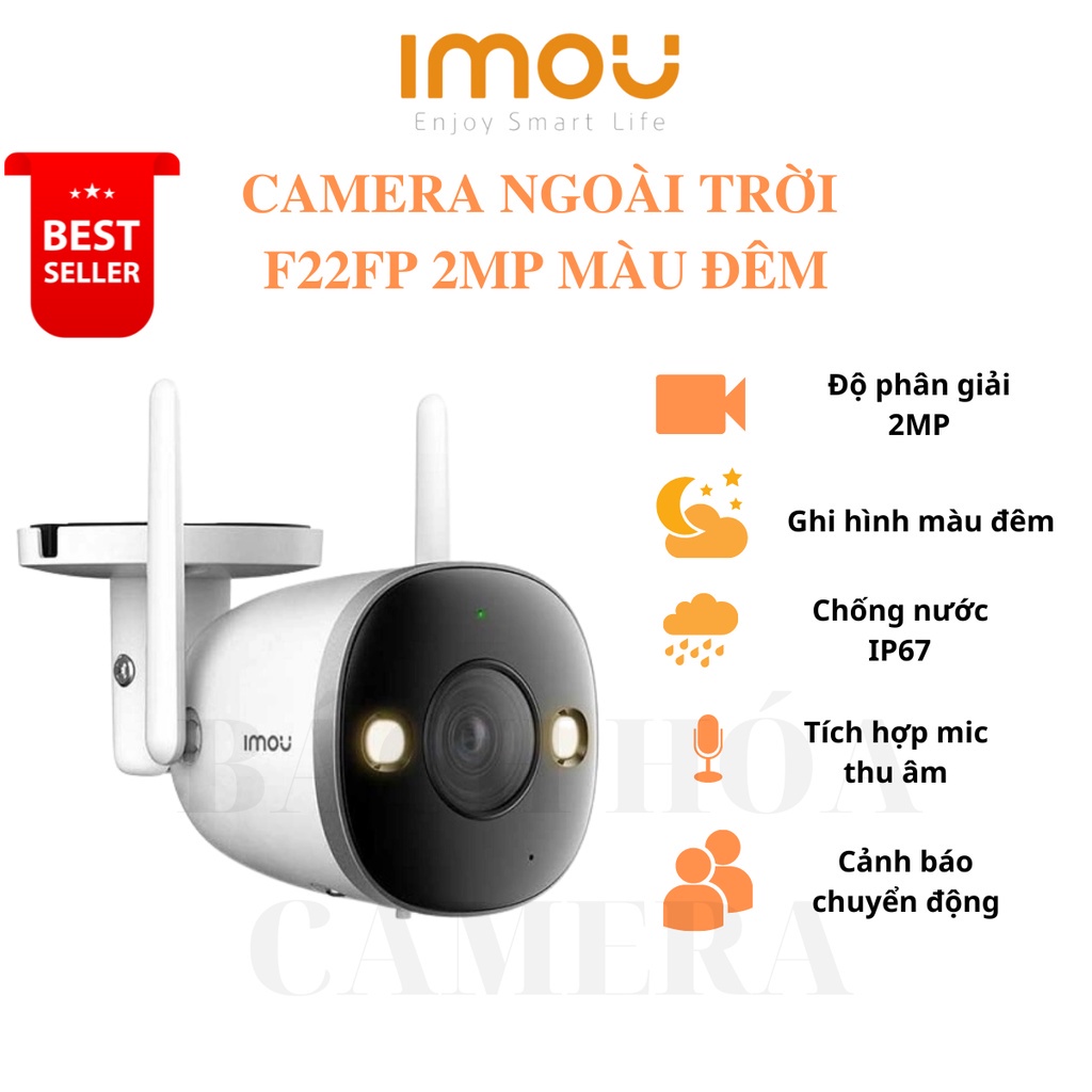 Camera IP WiFi Ngoài Trời 2MP 1080P IMOU F22P, F22FP - MÀU ĐÊM, F26FEP ...