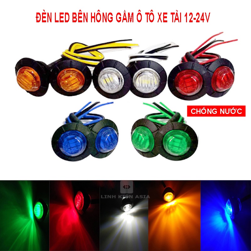 Đèn Led Gắn Hông, Sườn xe, Gầm Ô Tô Xe Tải 12-24v Chống Nước | Shopee ...