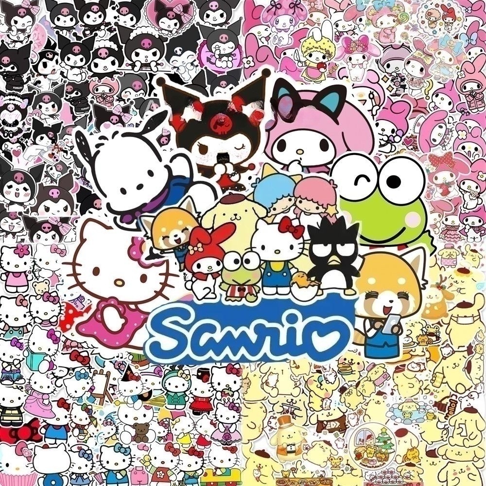 SANRIO Bộ 200 / 120 / 100 / 60 Sticker Hello Kitty Cinnamoroll Kuromi ...