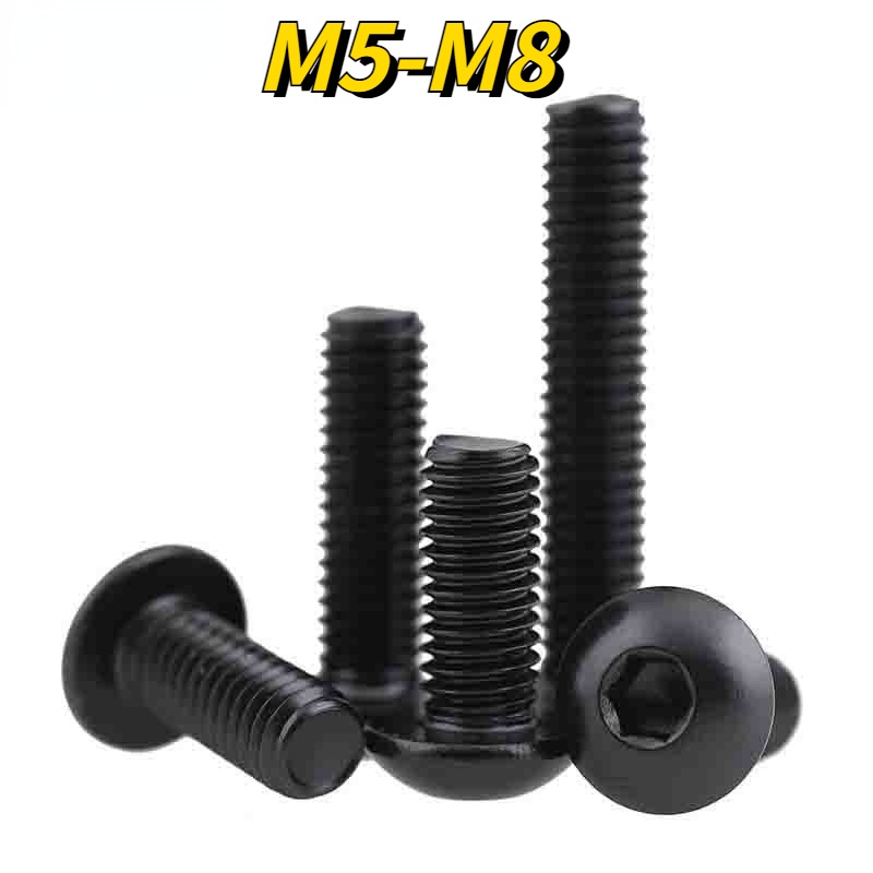 Vít Đầu Lục Giác Tròn Bằng Thép Không Gỉ 304 M5 / M6 / M8 Màu Đen | Shopee Việt Nam