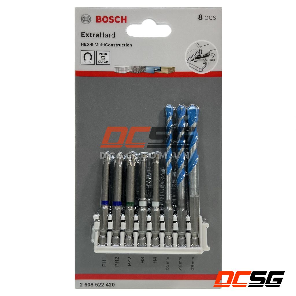 Bộ mũi khoan, mũi vít, vặn ốc BOSCH PICK&CLICK (Chọn phân loại) | DCSG ...