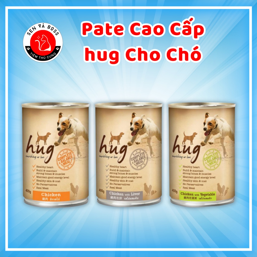 Pate Hug lon 400gr cho chó thơm ngon nhiều vị, bổ sung chất xơ | Shopee ...