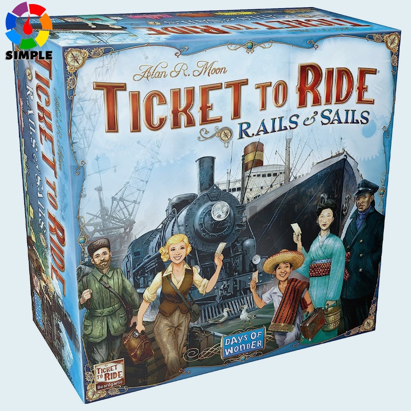 Ticket to Ride Rails & Sails Board Game | Train Route-Building Strategy ...