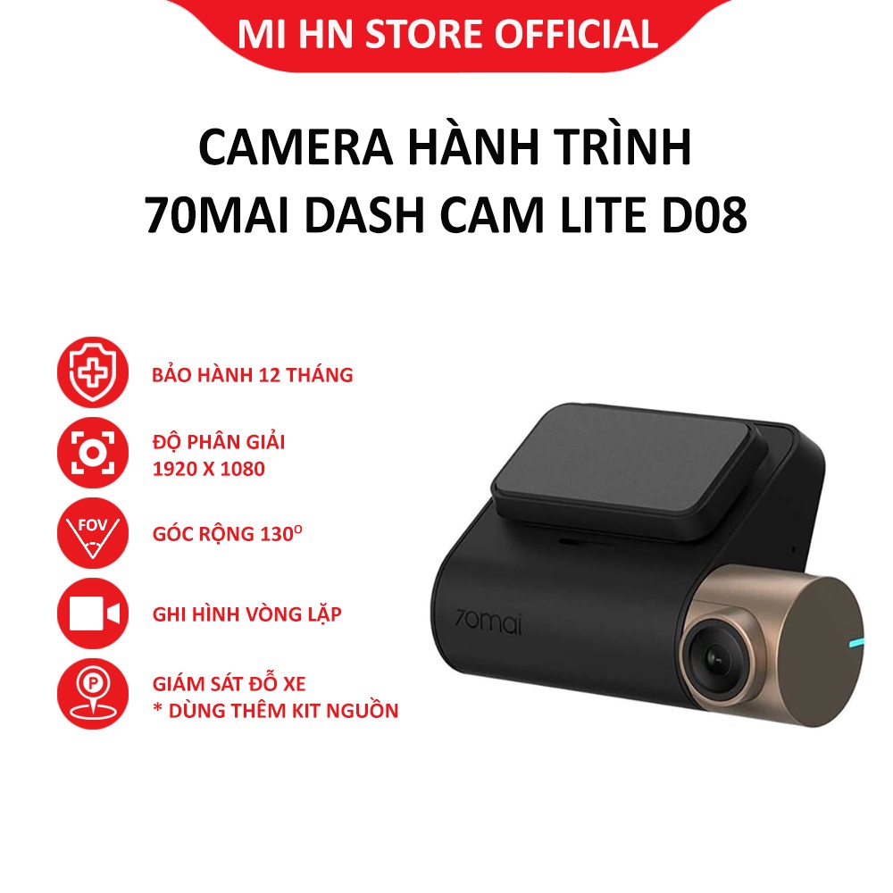 [Bản quốc tế] Camera hành trình ô tô Xiaomi 70MAI Dash Cam LITE D08 - Bảo hành 12 tháng - Mi HN ...