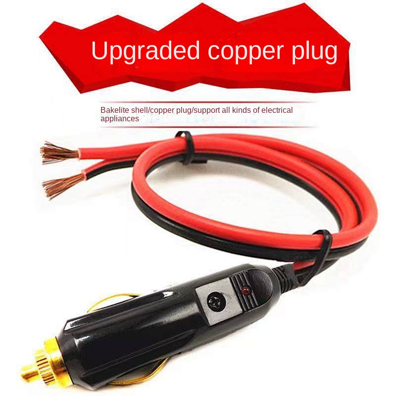 Car Cigarette Lighter Plug Pure Copper High Power Extension Power Cord ...