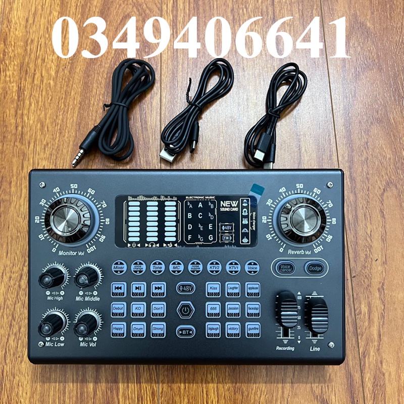 Sound Card mới nhất 2023 , sound Card C100 Tích hợp nguồn 48v , có PIN ...