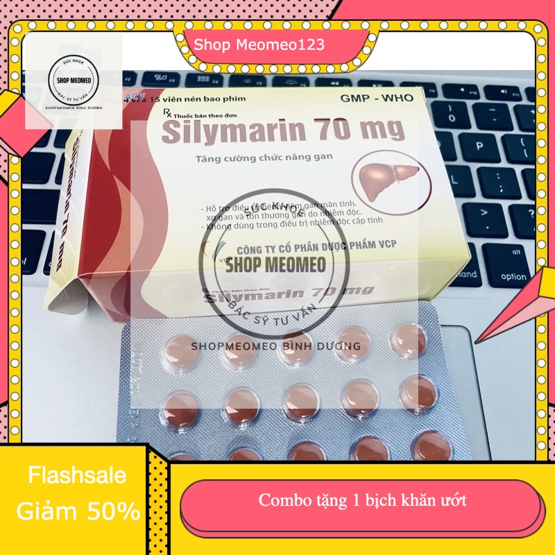 Viên uống bổ gan SILYMARIN 70mg VCP giải Độc Gan Hạ Men Gan (~LIVERTON70) | Shopee Việt Nam