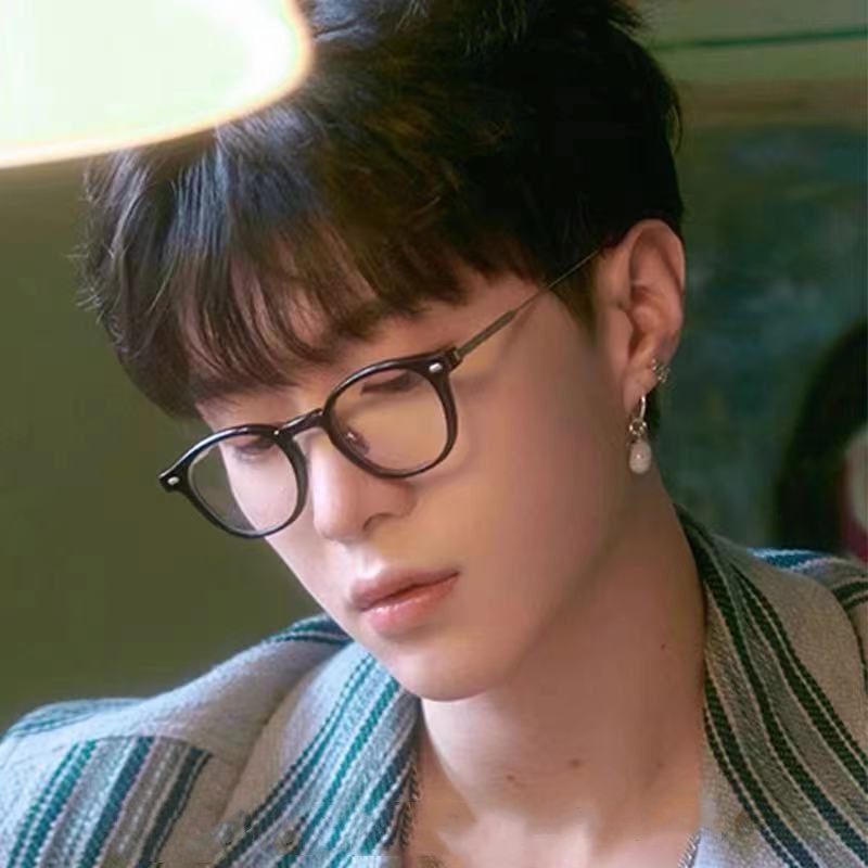 Mắt Kính Gọng Tròn Phẳng Chống Ánh Sáng Xanh Lam Phong Cách Retro Hàn Quốc Mới 2023 TR90 ...