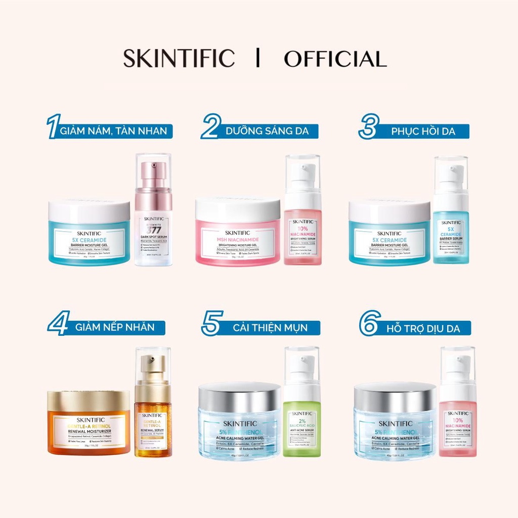 SKINTIFIC Combo 2PCS Set- Kem Dưỡng ẩm 30g/Serum 20ML | Shopee Việt Nam