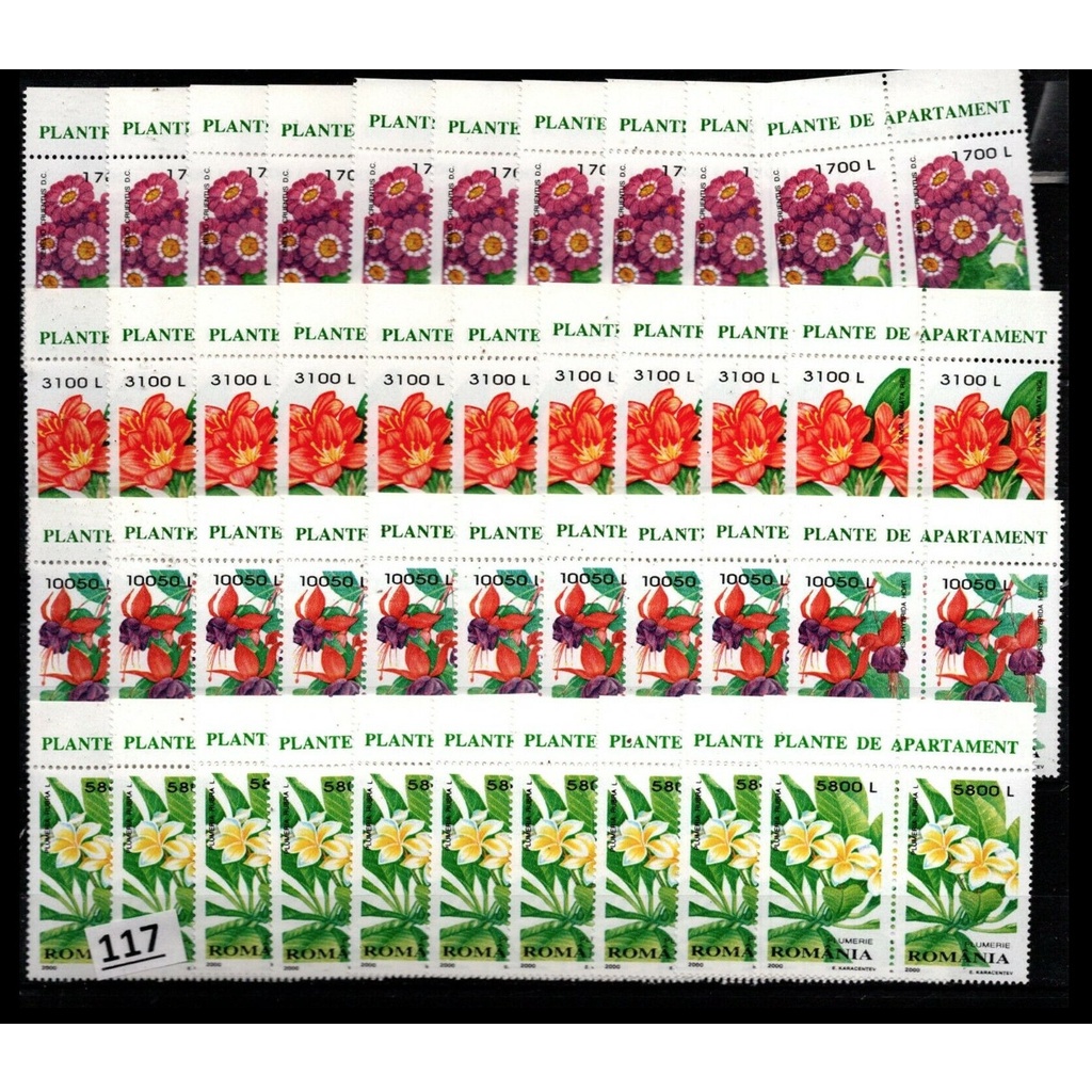 Bộ 4 tem hoa Romania năm 2000 sưu tầm | Shopee Việt Nam