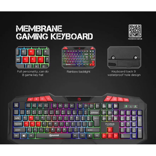 Keyboard Marvo K 602 led USB Bàn phím máy bàn có dây usb đèn led RGB ...