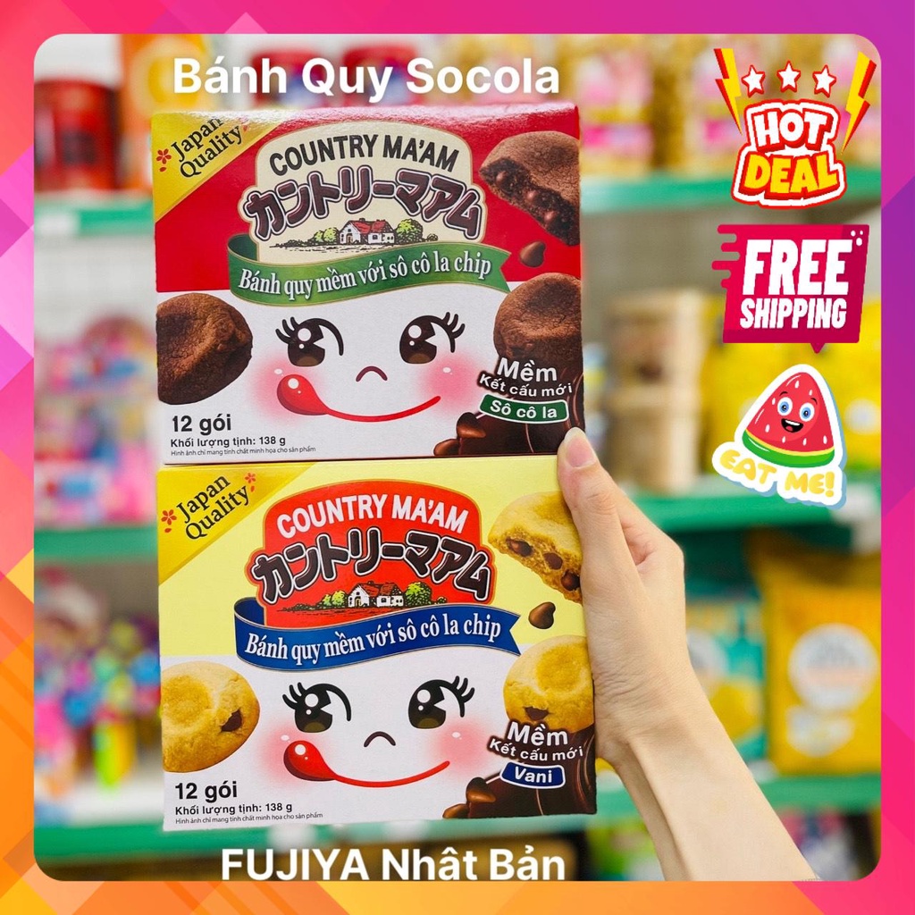 Bánh Quy Socola Chip COUNTRY MA'AM FUJIYA Nhật Bản | Shopee Việt Nam
