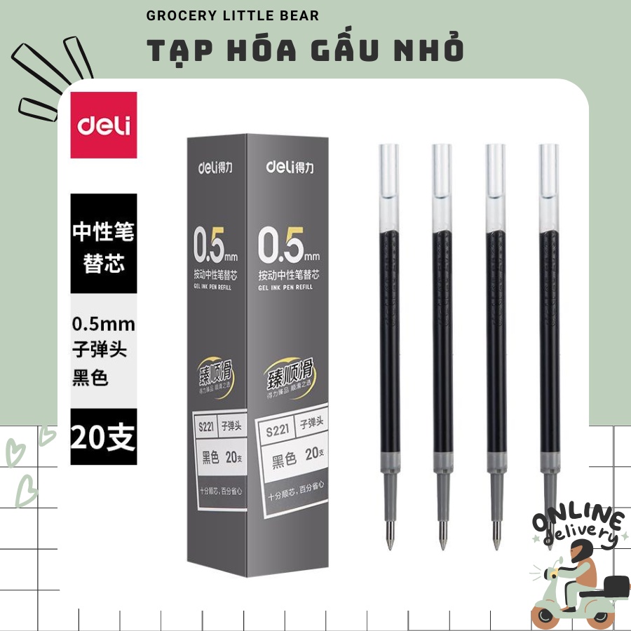 Ngòi bút gel Deli S221 dành cho bút Deli A575 mực đen | Shopee Việt Nam