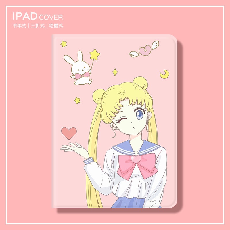 Bao Da Máy Tính Bảng Hình Cô Gái manga Cho iPad mini6 air 1 / 2 / 3 / 4 ...