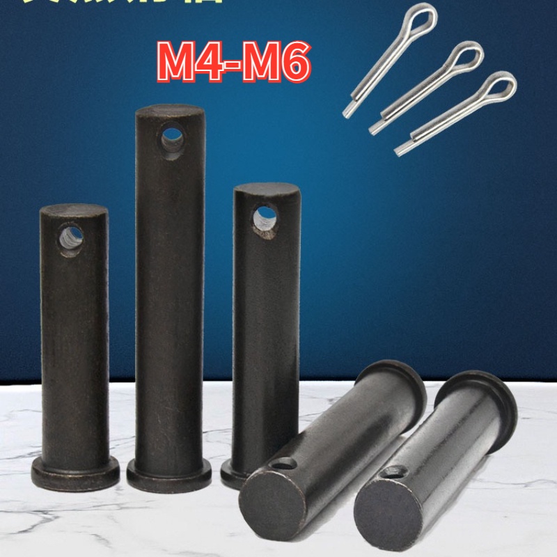 [xjk] Gb882 màu đen với lỗ ghim trục t-shaped đầu phẳng hình trụ có lỗ ghim đinh có ren đinh ...