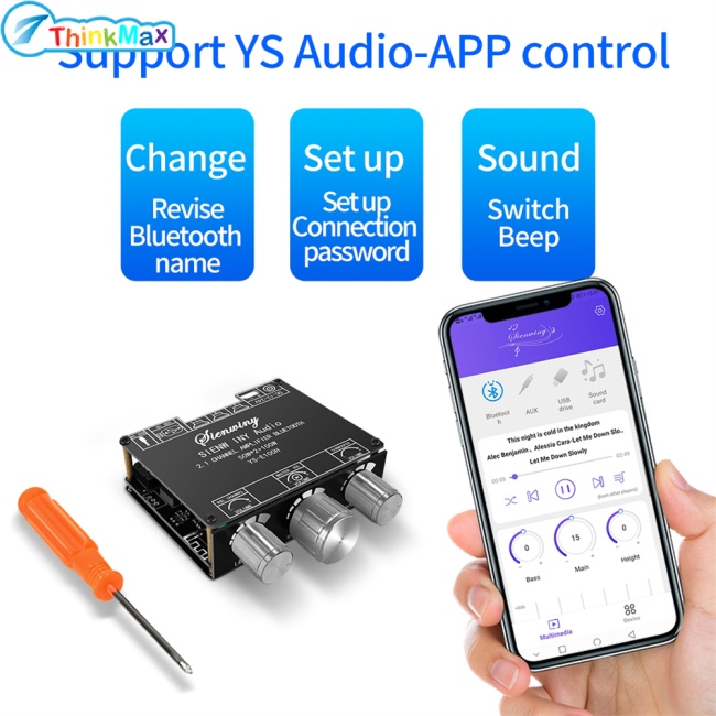 Thinkmax Bảng Mạch Khuếch Đại Âm Thanh Bluetooth 5.1 Kênh 2.1 Ys-e100h | Shopee Việt Nam