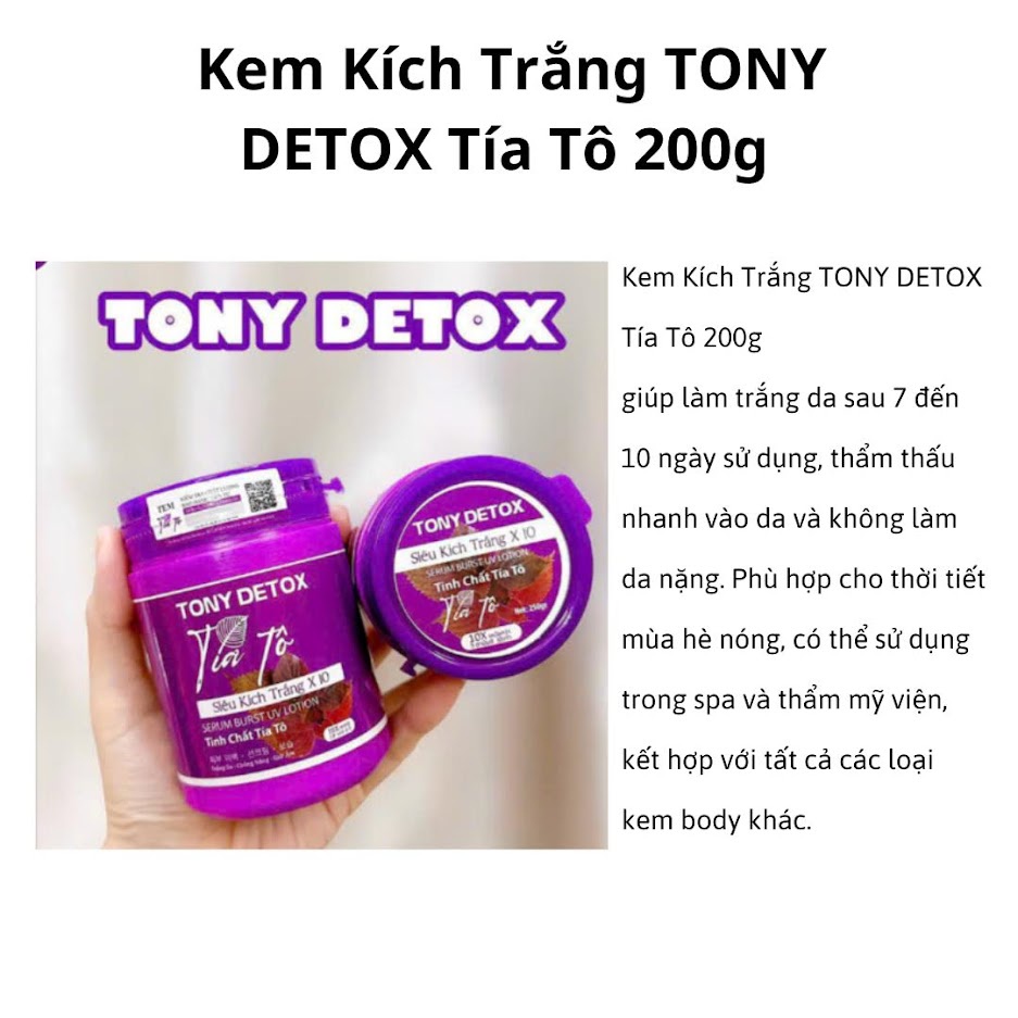 Kem Kích Trắng TONY DETOX Tía Tô 200g | Shopee Việt Nam