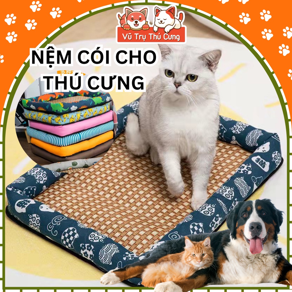 Đệm cói cho Chó Mèo lót chiếu điều hòa mát mẻ mùa hè | Shopee Việt Nam