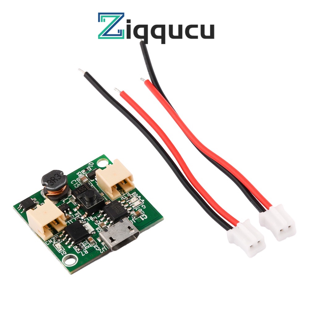 ZIQQUCU USB Quạt Nhỏ Bảng Mạch 3.7V Pin Sạc Mô Đun DC UPS Có Thể Điều ...