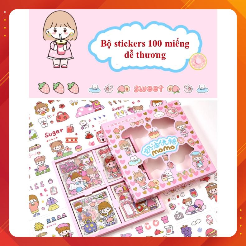 Stickers dễ thương chống nước 1000 miếng bộ 100 tấm các chủ đề | Shopee ...