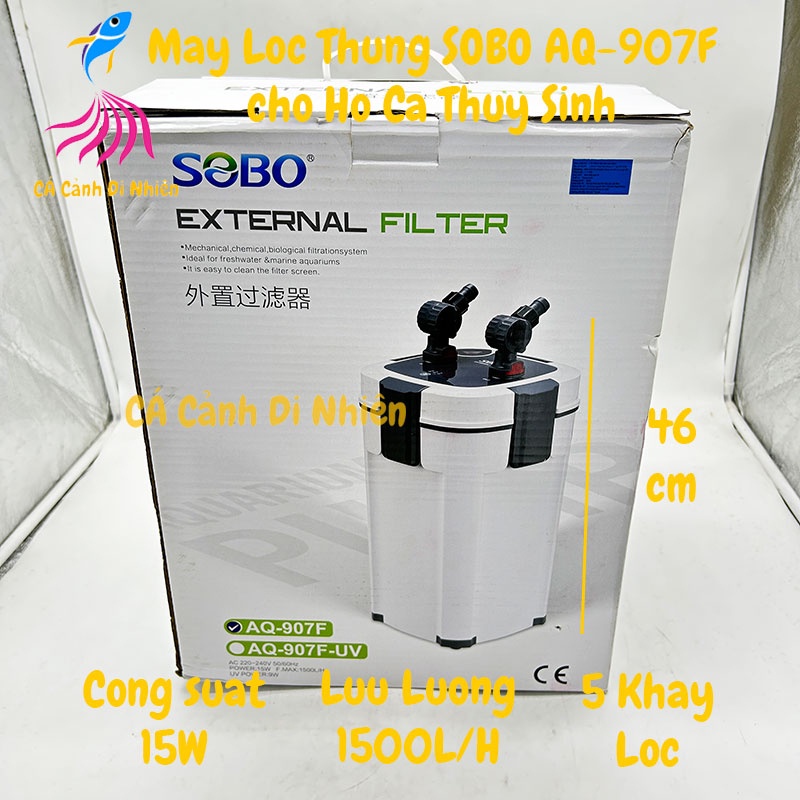 Máy lọc thùng SOBO AQ-907F 15W 5 khay lọc cho hồ cá thủy sinh AQ 907F | Shopee Việt Nam