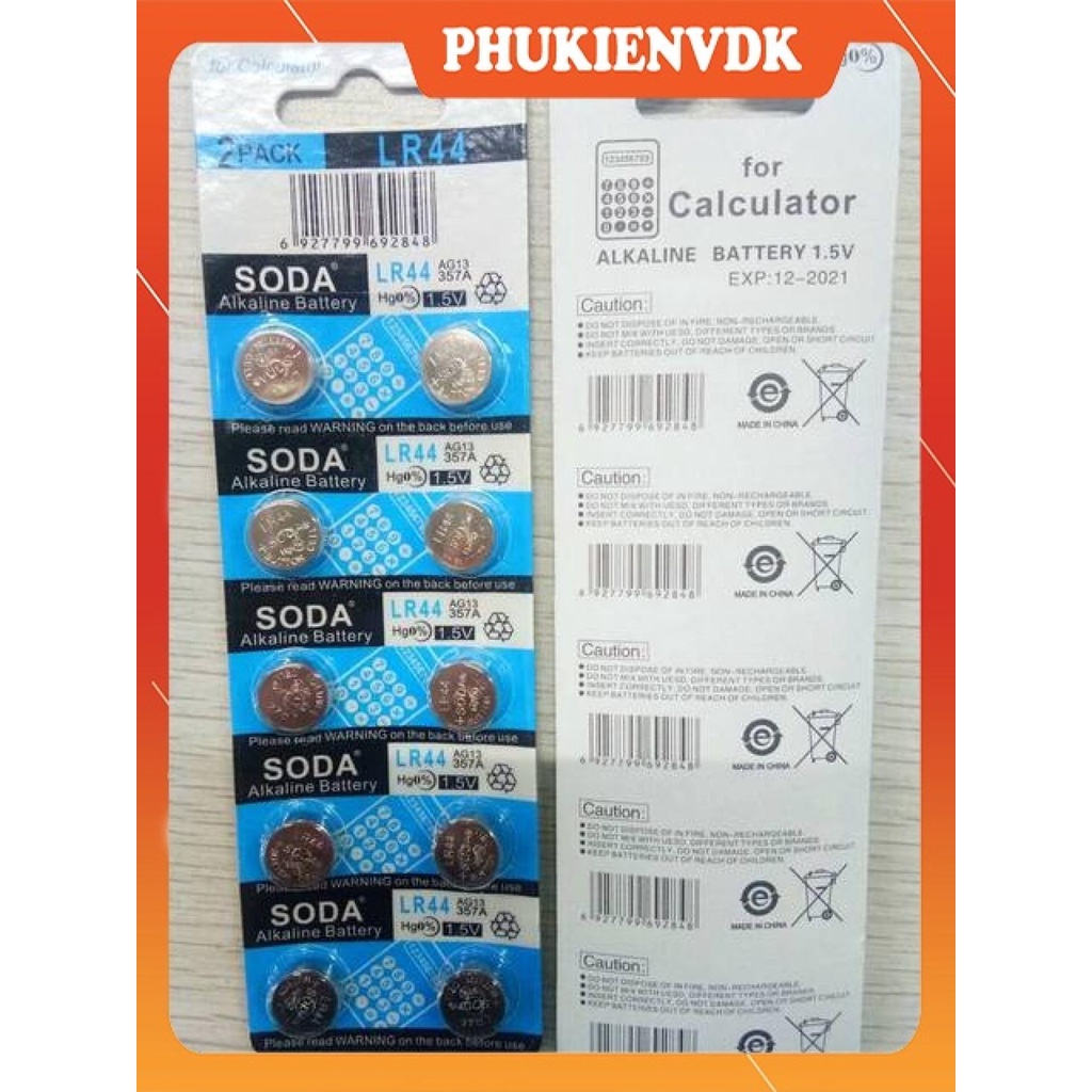 Pin cúc áo LR44 AG13 LR1130 AG10 CR2032 LR626 AG4 (vỉ 10 viên) | Shopee ...