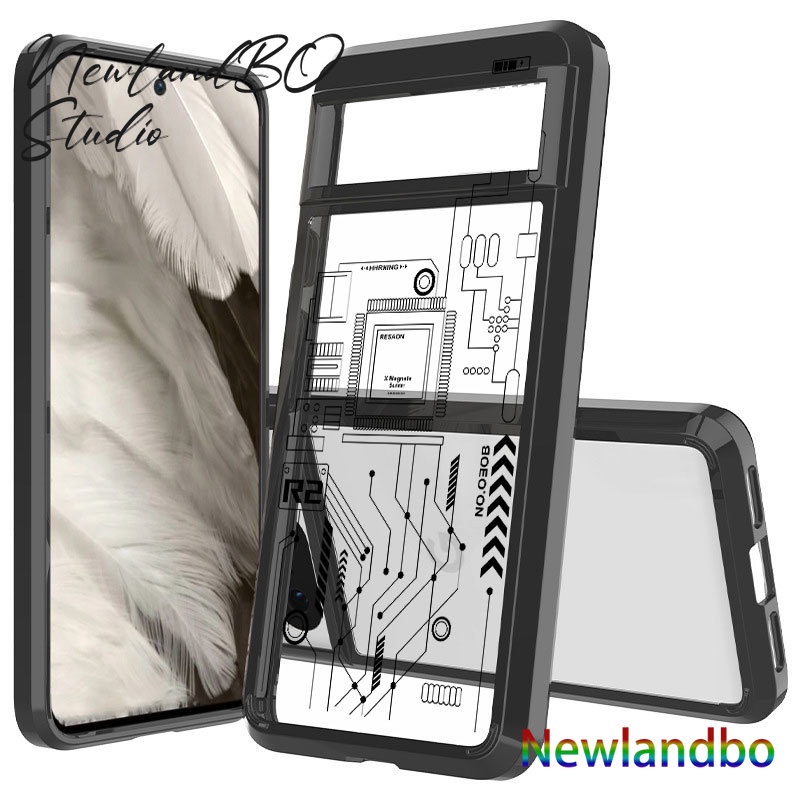 Ốp Điện Thoại Trong Suốt Viền Đen Chống Sốc Cho Google Pixel 8 7 6 6A 6Pro 7Pro 5 4A 5G | Shopee ...