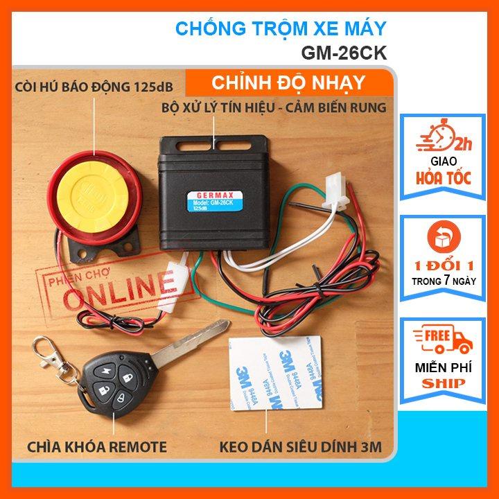 Báo trộm xe máy cao cấp Germax tự lắp GM-26CK | Shopee Việt Nam