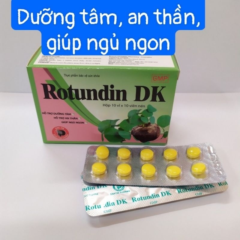 VIÊN NGỦ NGON ROTUNDIN DK DAKTIN HỘP 100 VIÊN HỖ TRỢ DƯỠNG TÂM, AN THẦN ...