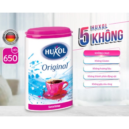 Hộp Đường Ăn Kiêng Sweetener Huxol Original 650v - Nhập khẩu từ Đức ...