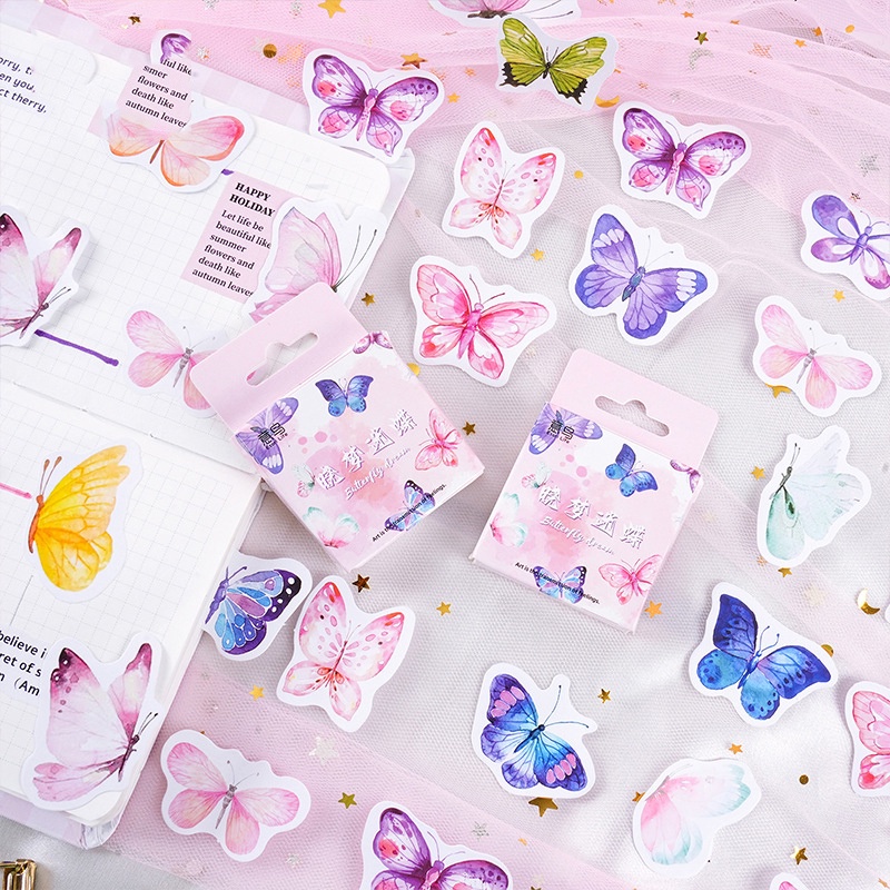 Journamm 46 cái / hộp mini boxed stickers diy scrapbooking art collage ...