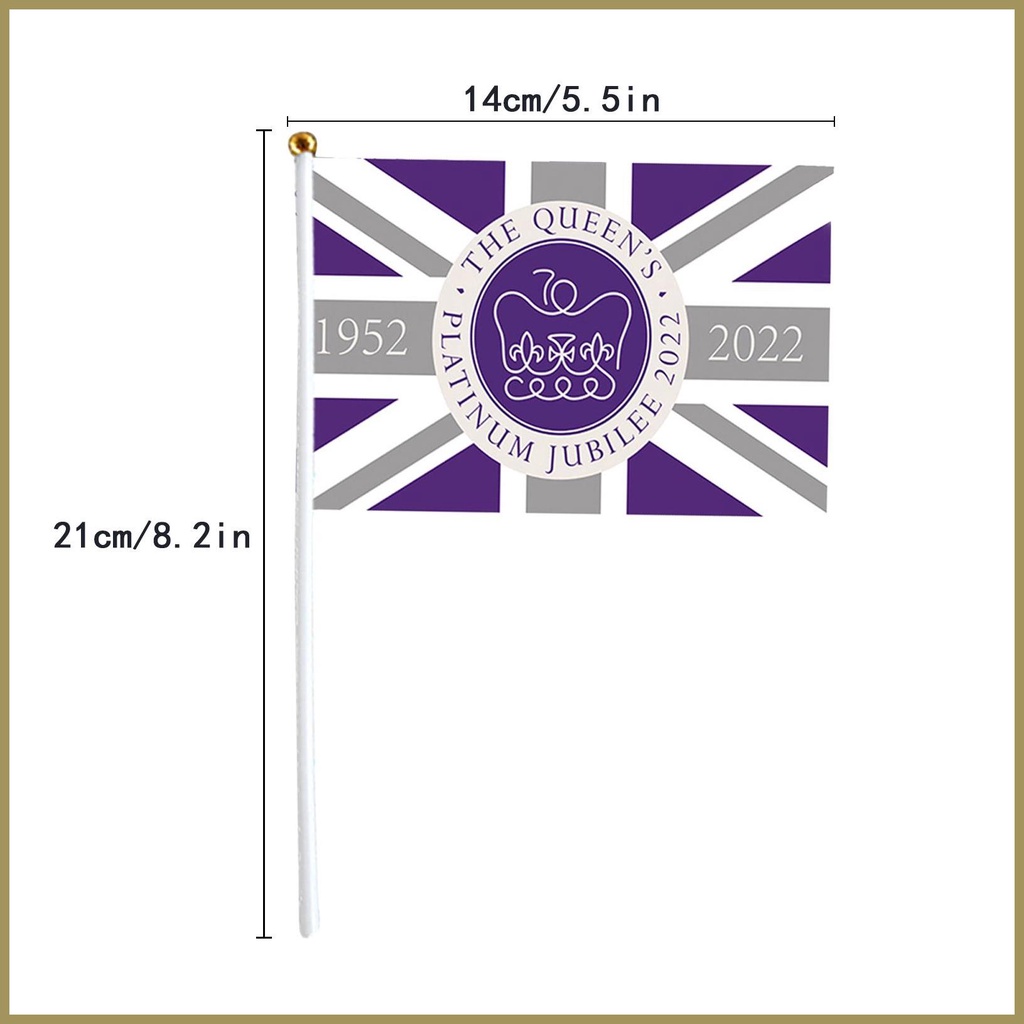 Queen platinums jubilee flag union jack banner hand-held flags union ...