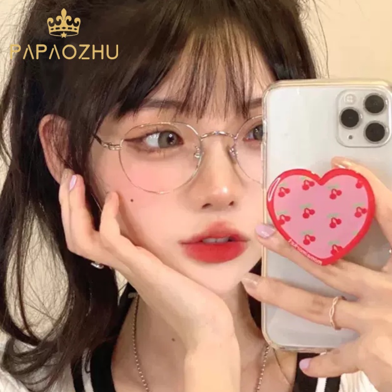 PAPAOZHU Paozhu Kính Mát Gọng Tròn Nhỏ Màu Bạc Chống Bức Xạ Thời Trang ...