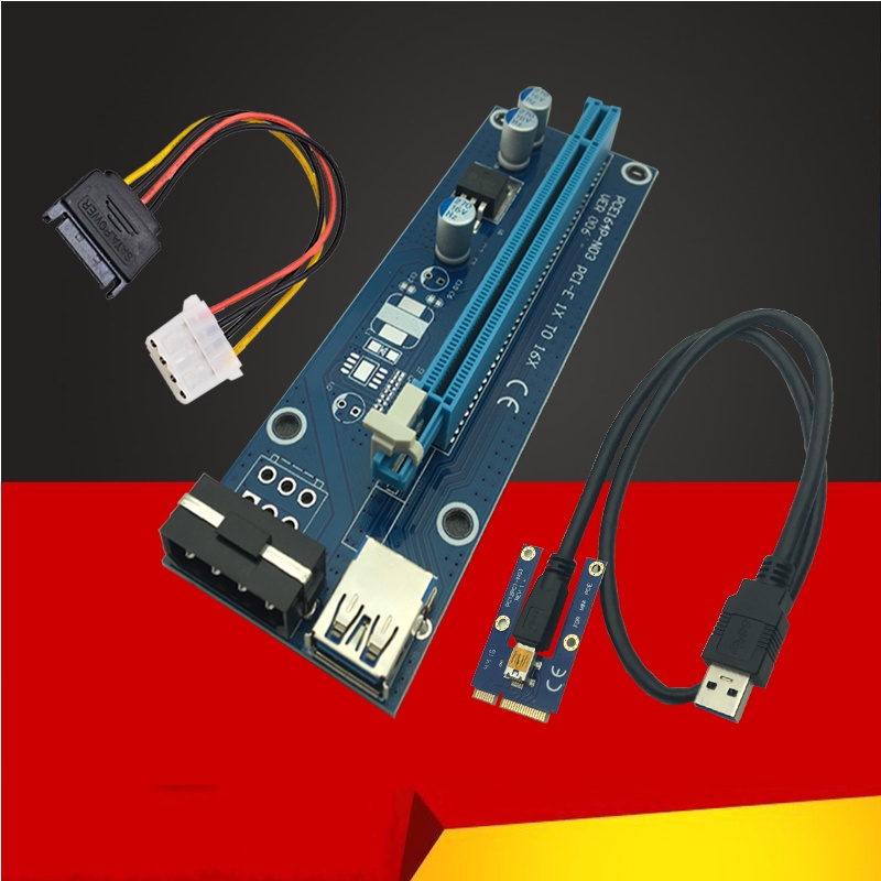 Mini pcie riser card pci-e pci express 1x đến 16x usb 3.0 cáp sata đến ...