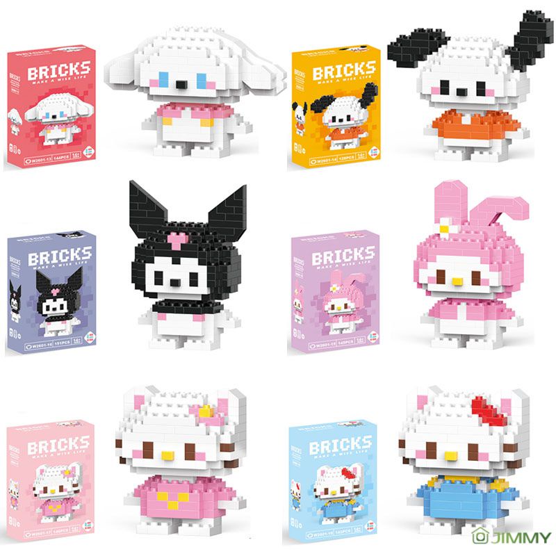 Sanrio building blocks hello kitty kuromi đồ chơi lắp ráp trang trí ...