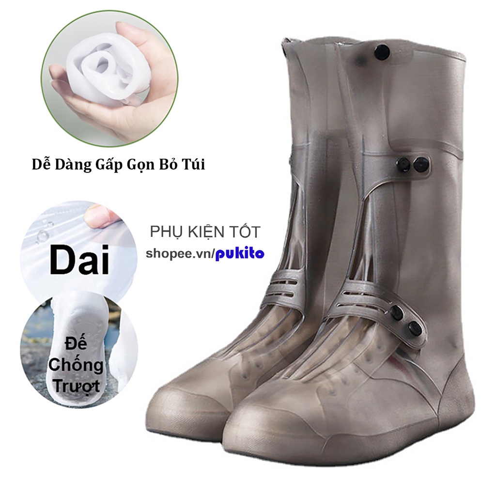 Ủng Bọc Giày Đi Mưa Boot Chống Nước Chất Liệu Silicon ( Chống Trượt Dai ...
