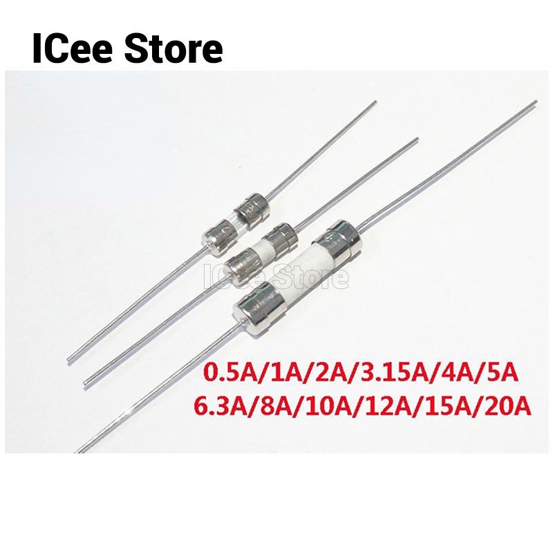 Set 5 Cầu Chì Ống Gốm 5 * 20mm 5X20MM 250V 0.5A 1A 2A 3A 4A 5A 6A 7A 8A 10A 12A 15A 20A 25A 30A ...