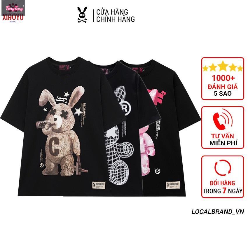Áo thun Bad Rabbit Say Grid And Drunk tay lỡ, form rộng vải Cotton ...
