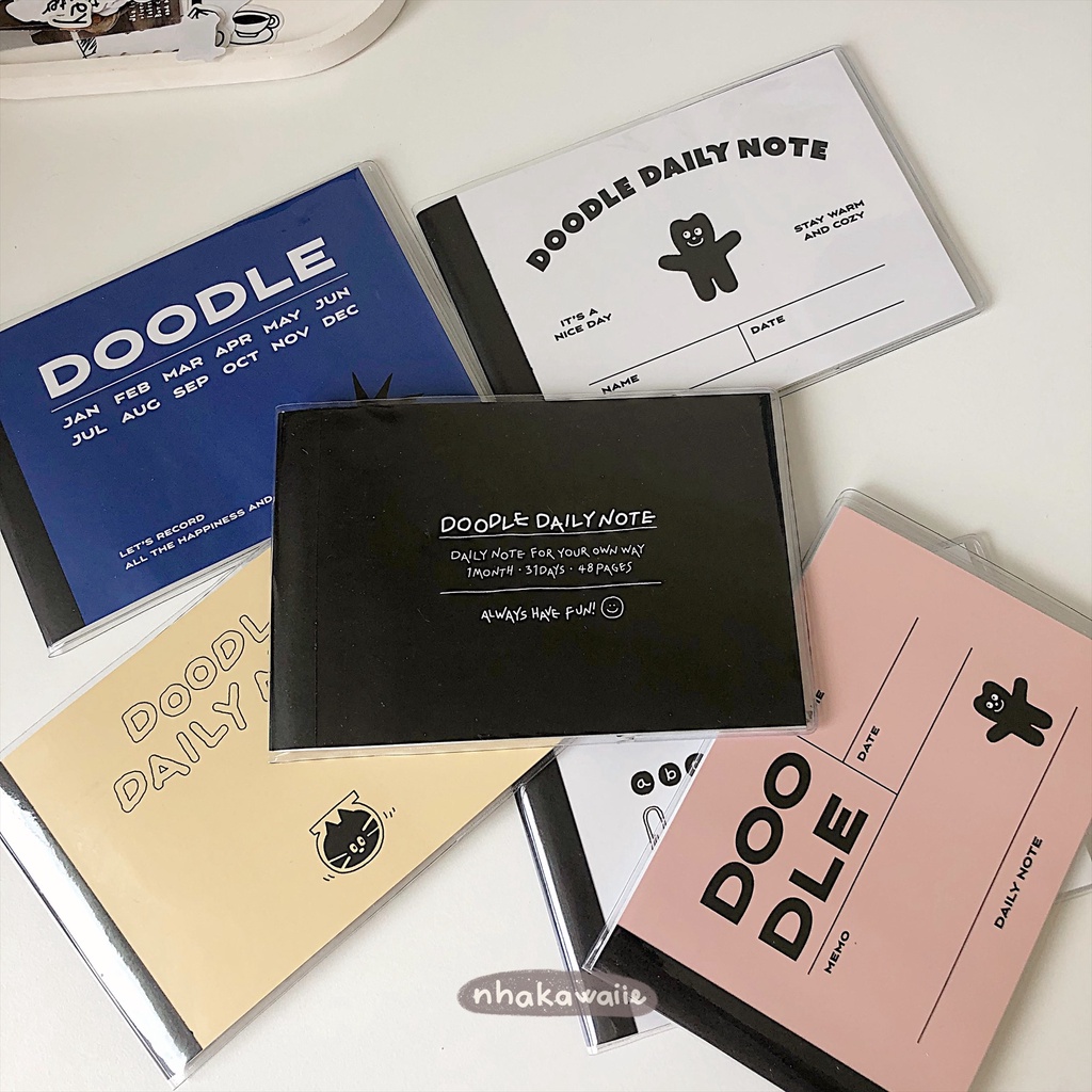 Sổ planner Hàn Quốc Doodle Daily Note Iconic, sổ tay ghi chép journal ...