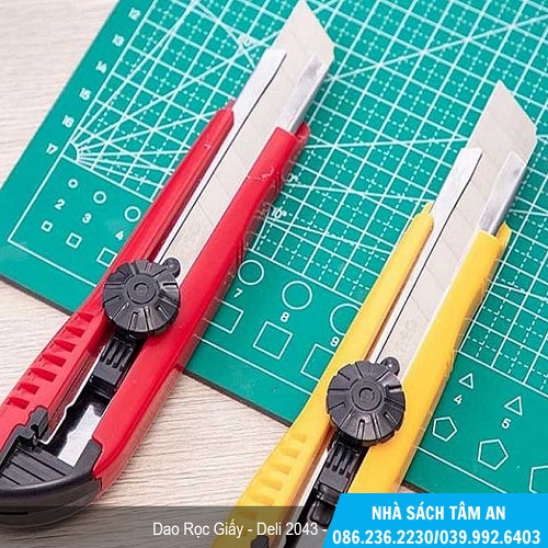 Dao Rọc Giấy Deli 2043 (Có Núm Xoay Khóa Tự Động) | Shopee Việt Nam