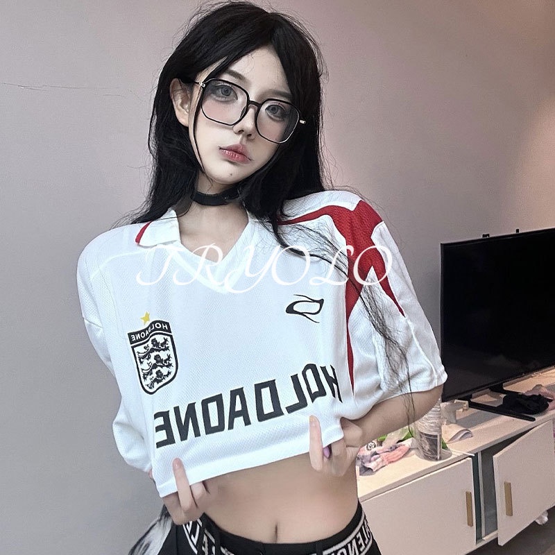 Kaisike Áo polo Ngắn Tay In Chữ Phong Cách Năng Động Trẻ Trung Dành Cho Nữ | Shopee Việt Nam