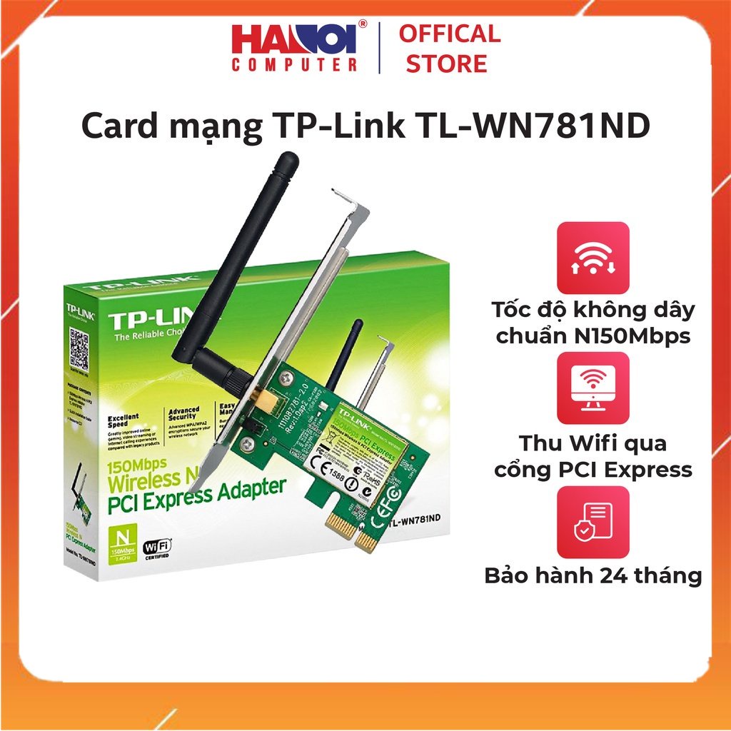 Card mạng không dây PCI Express TP-Link TL-WN781ND | Shopee Việt Nam