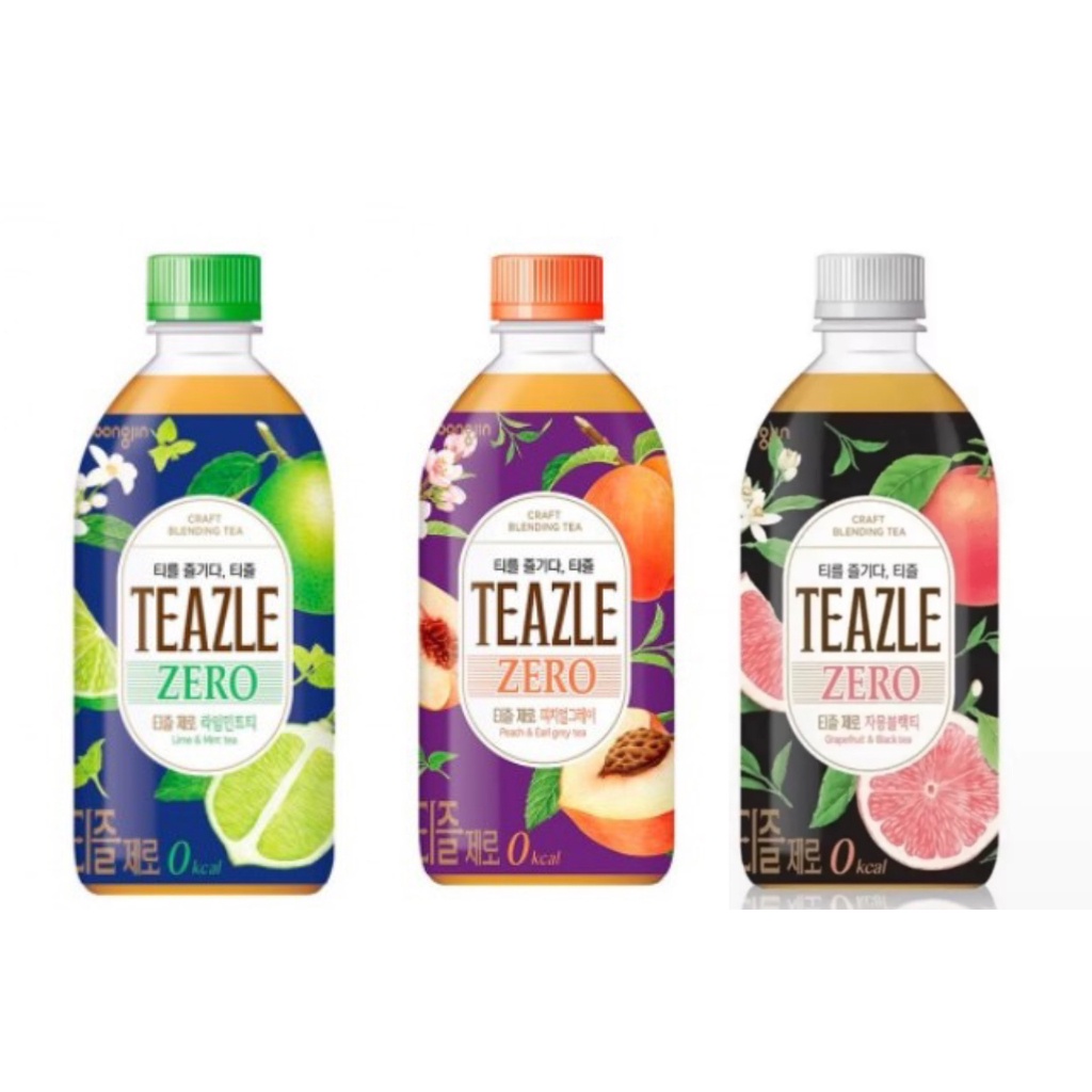 Nước trà Teazle Zero Calories hương chanh,đào,bưởi chai 500ml | Shopee Việt Nam