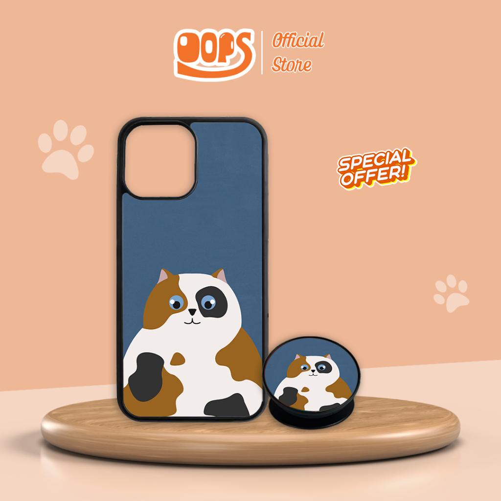 Combo Ốp lưng iPhone và Giá đỡ điện thoại Meow in hình mèo Oops Case OPCBP035 | Shopee Việt Nam