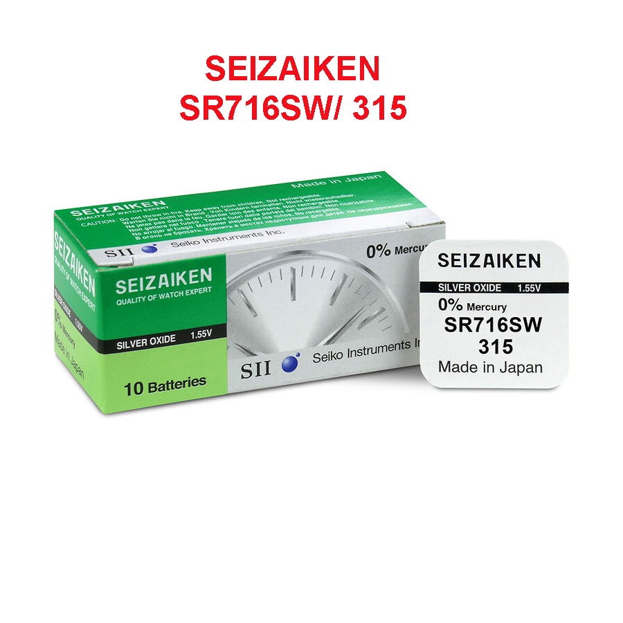[CHÍNH HÃNG] Pin Seizaiken SII 315 / SR716SW oxit bạc Made in Japan ...