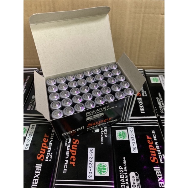 (HanPu Sỉ) 20 Viên Pin Maxell 3A Đen, Pin Maxell AAA Đen, Pin Nhí 3a ...